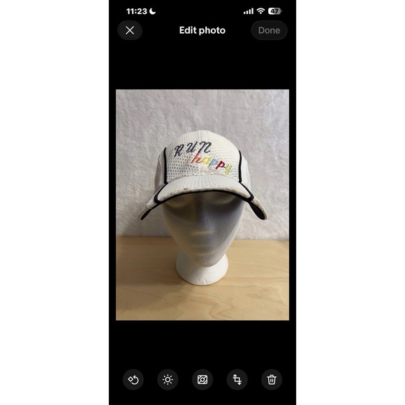 Brooks | Accessories | Brooks Run Happy Cap White Mesh Running Hat Osfa ...